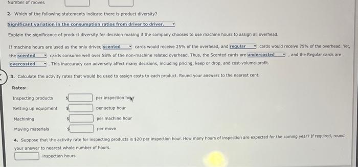 Solved Consumption Ratios; Activity Rates Saludable Company | Chegg.com