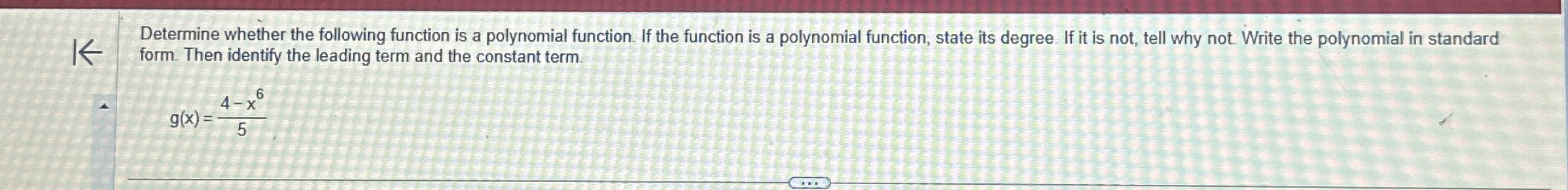 Solved Determine whether the following function is a | Chegg.com