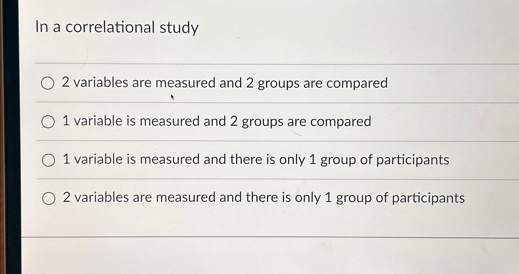 Solved In a correlational study2 ﻿variables are measured and | Chegg.com