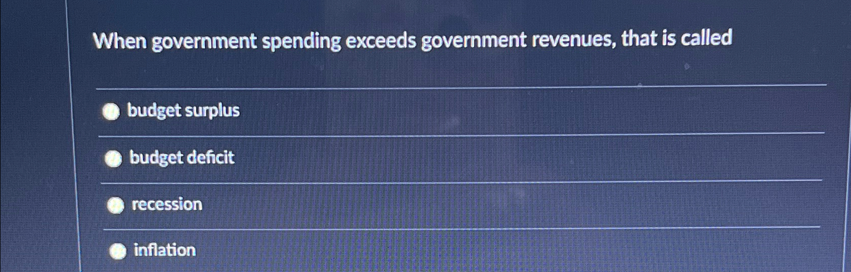 Solved When government spending exceeds government revenues, | Chegg.com