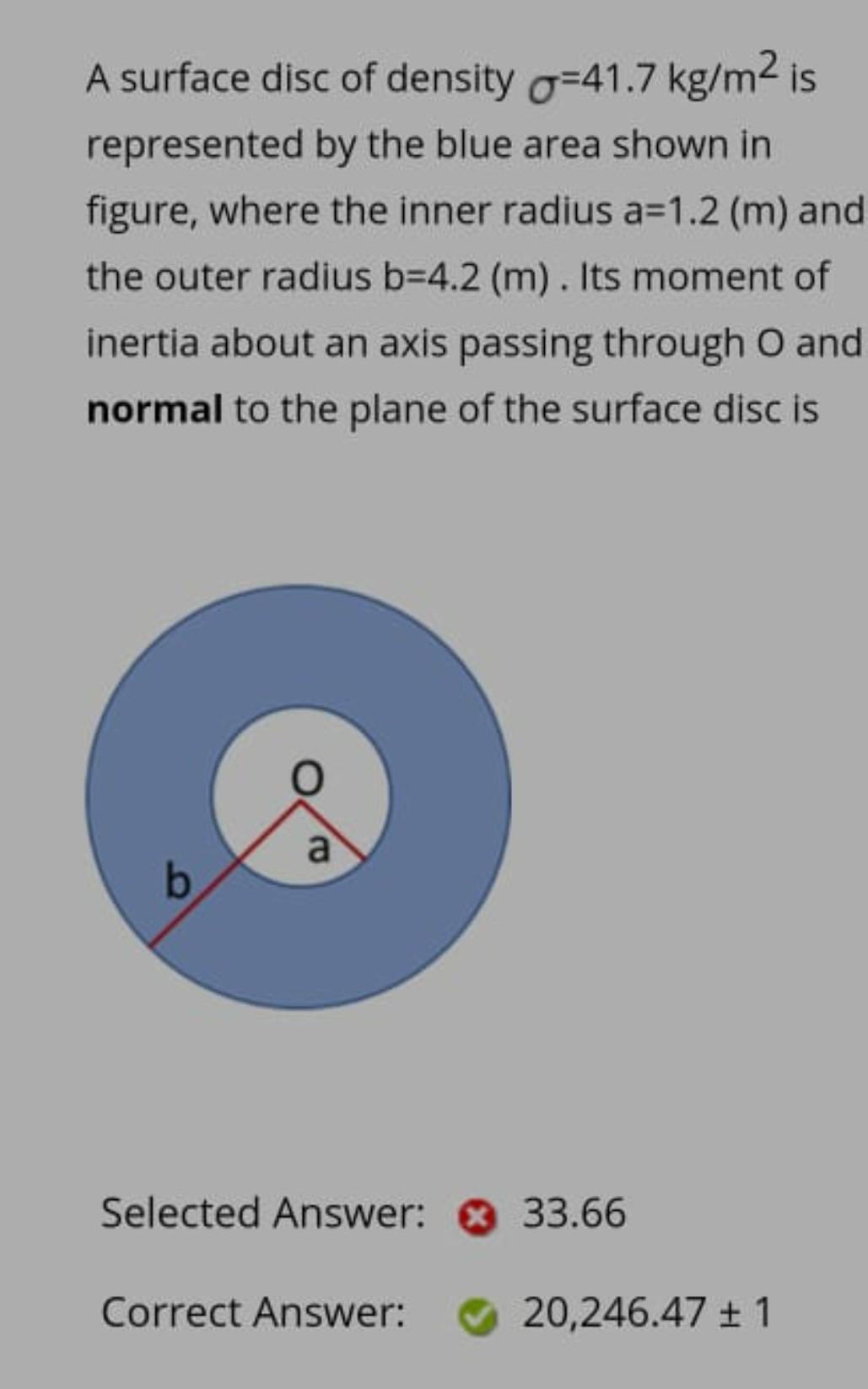 Solved A surface of density o=11.8 kg/m2 is represented by | Chegg.com