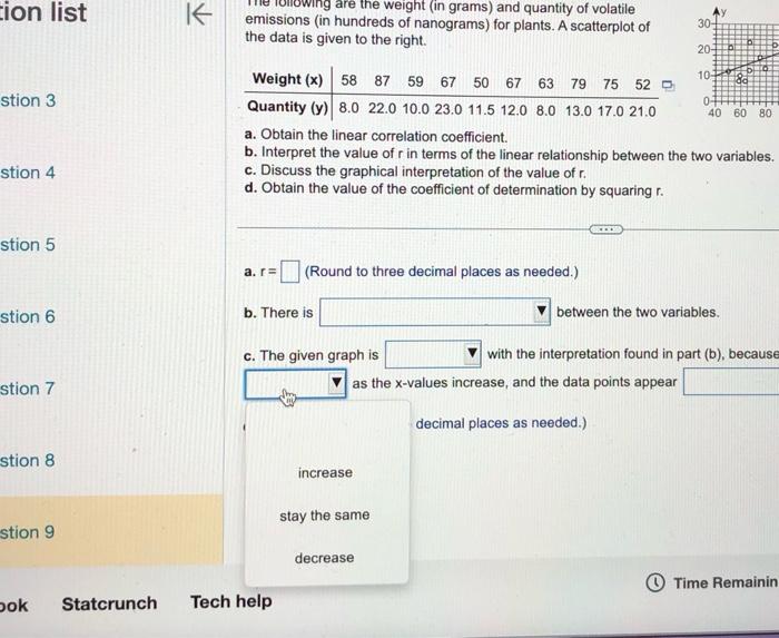 Solved Question list The following are the weight (in grams) | Chegg.com