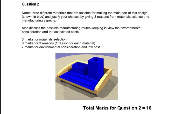 Solved Question 2 Name three different materials that are | Chegg.com