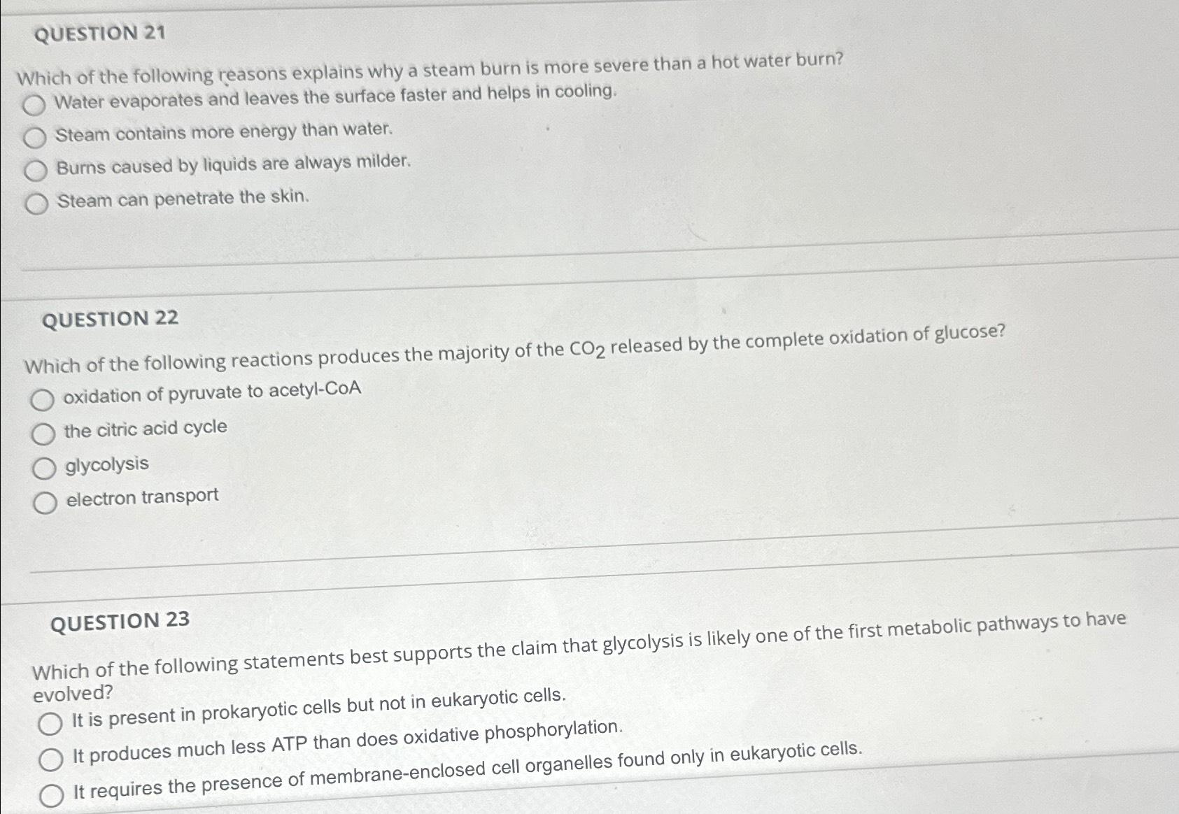 Solved QUESTION 21Which of the following reasons explains | Chegg.com