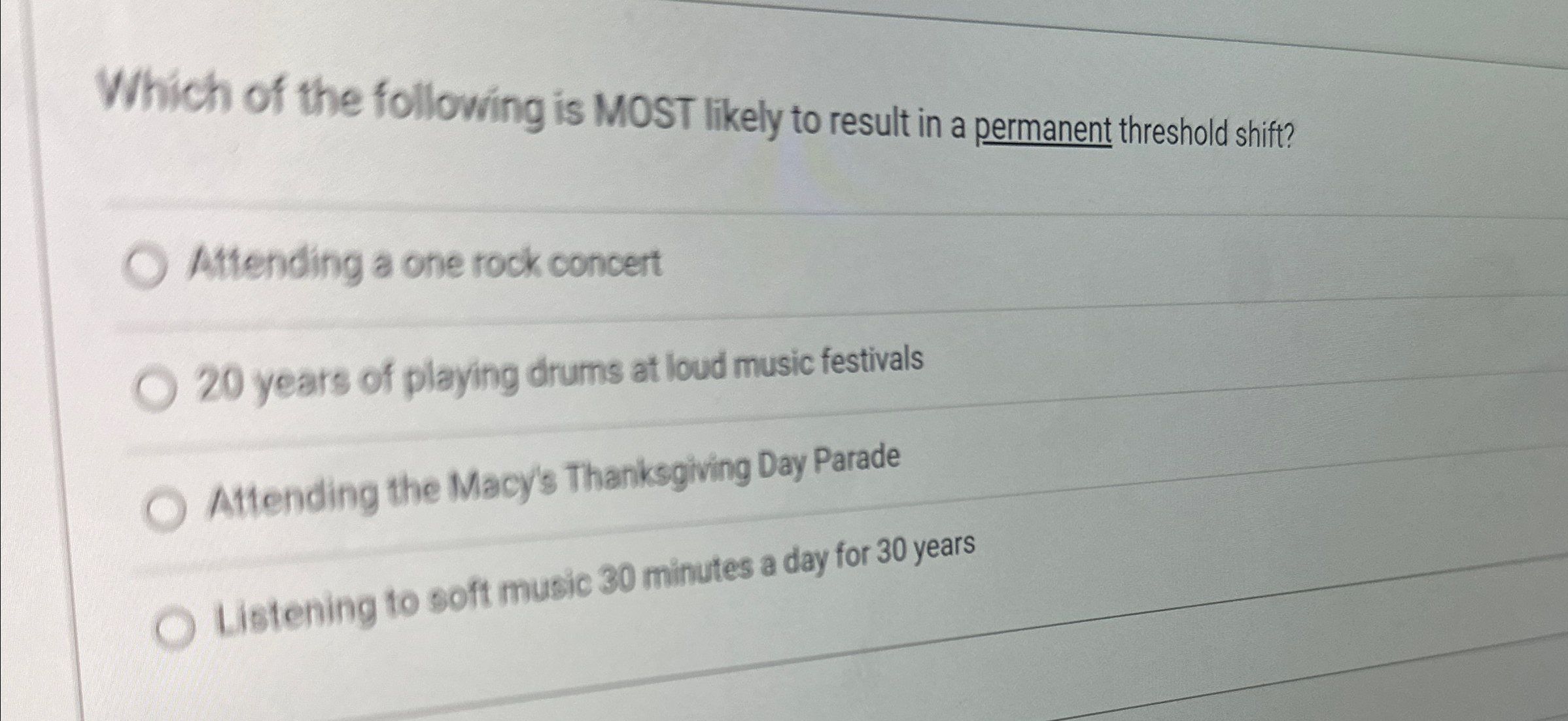 Solved Which of the following is MOST likely to result in a | Chegg.com
