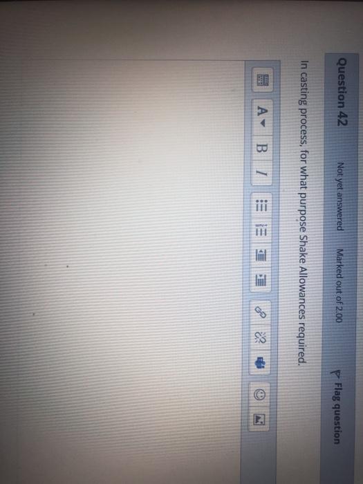 Solved Question 42 Not yet answered Marked out of 2.00 Flag | Chegg.com