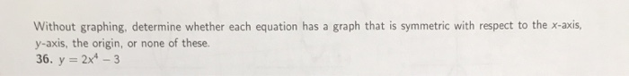 Solved Without graphing, determine whether each equation has | Chegg.com