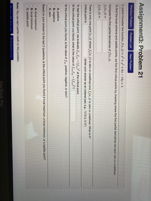 Solved Assignment3 Problem 21 Next Problem Previous Problem 