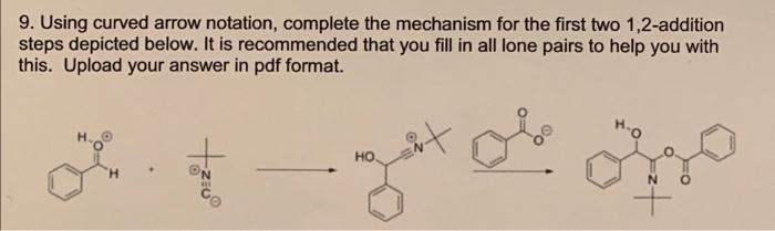 Solved 9. Using curved arrow notation, complete the | Chegg.com