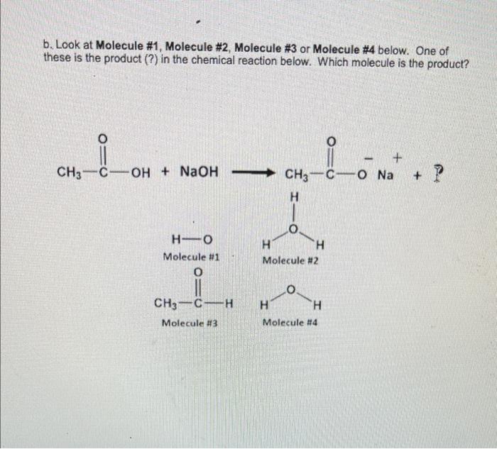 Solved b. Look at Molecule #1, Molecule #2, Molecule #3 or | Chegg.com