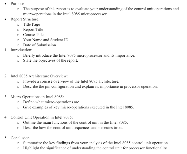 Solved PurposeThe purpose of this report is to evaluate your | Chegg.com