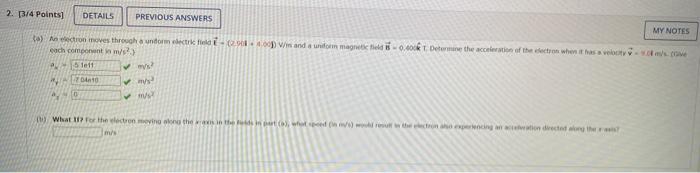 Solved b) what if? for the electron moving along the x-axis | Chegg.com