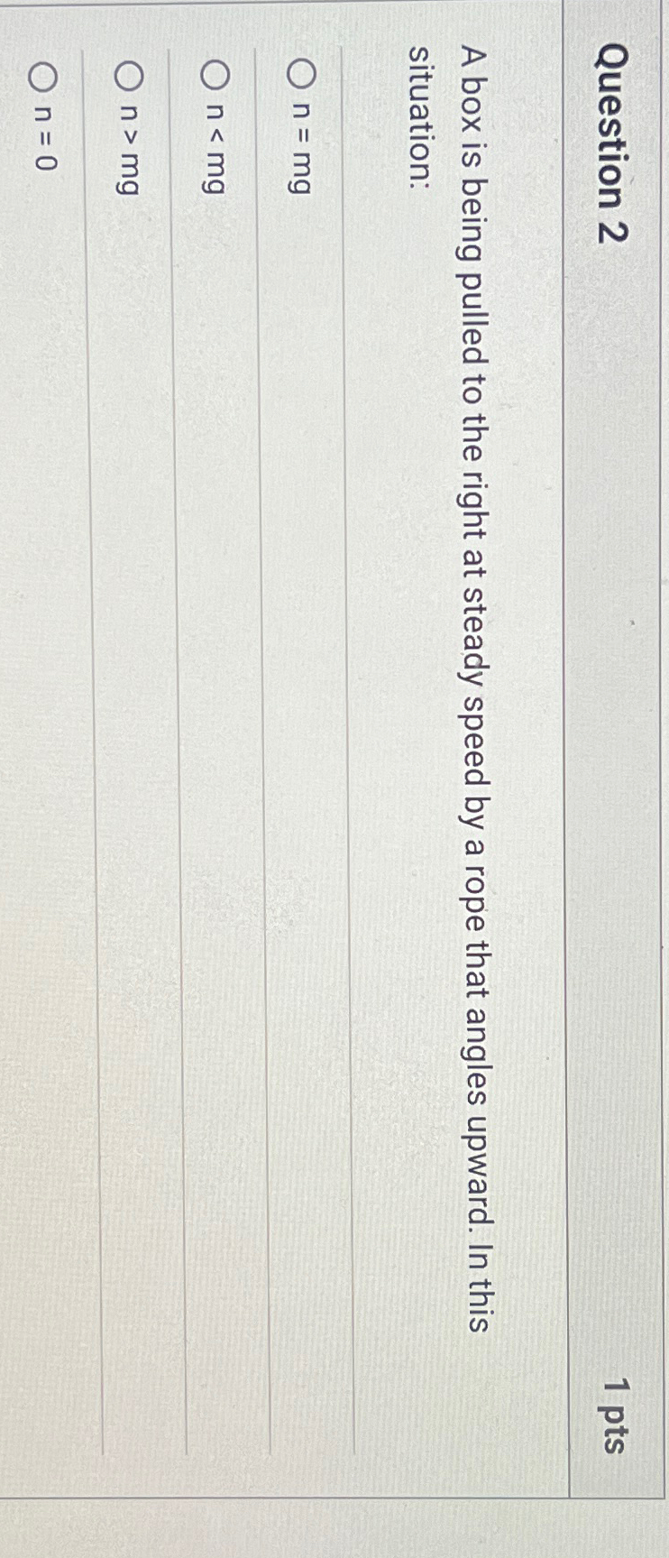 Solved Question 21 ﻿ptsA box is being pulled to the right at | Chegg.com
