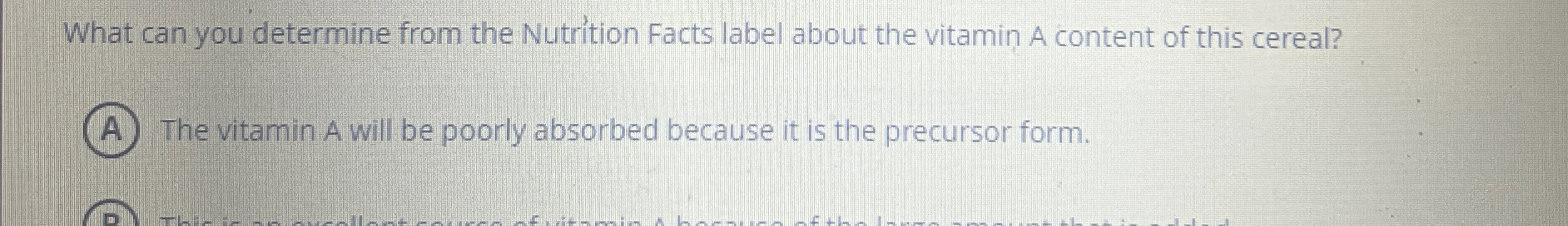 Solved What can you determine from the Nutrition Facts label | Chegg.com