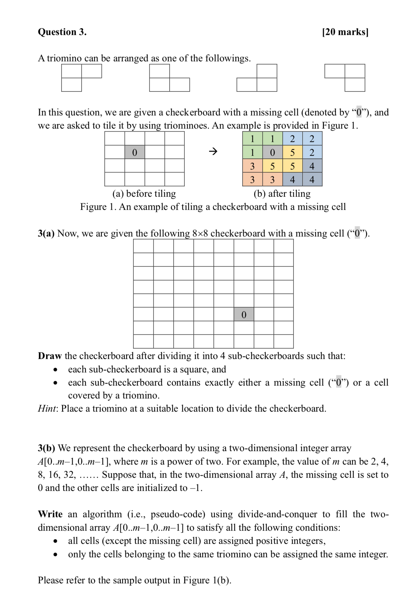 Solved 3(a) ﻿Now, we are given the following 8*8 | Chegg.com
