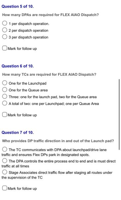 Solved How many DPAs are required for FLEX AIAO Dispatch? 1 | Chegg.com