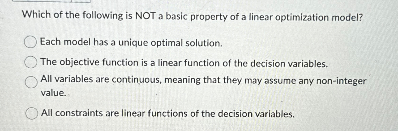 Solved Which of the following is NOT a basic property of a | Chegg.com