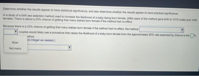 Solved Determine Whether The Results Appear To Have