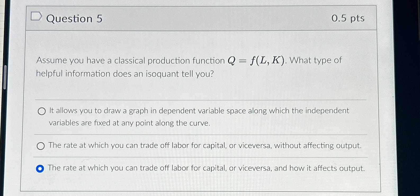 Solved Question 50.5ptsAssume you have a classical | Chegg.com