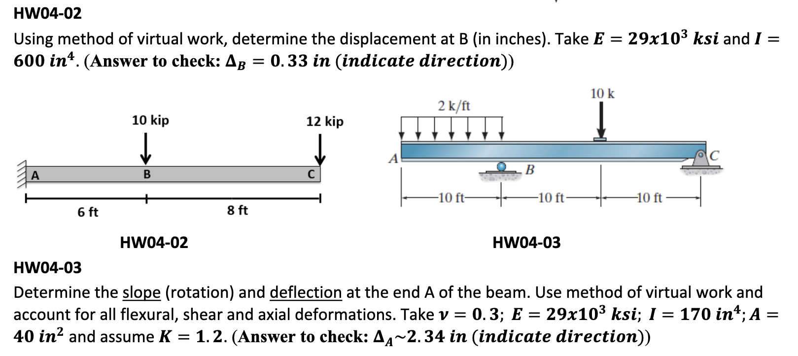 Solved HW04-02Using method of virtual work, determine the | Chegg.com
