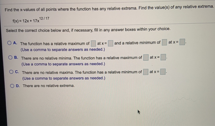 Solved Find the x-values of all points where the function | Chegg.com
