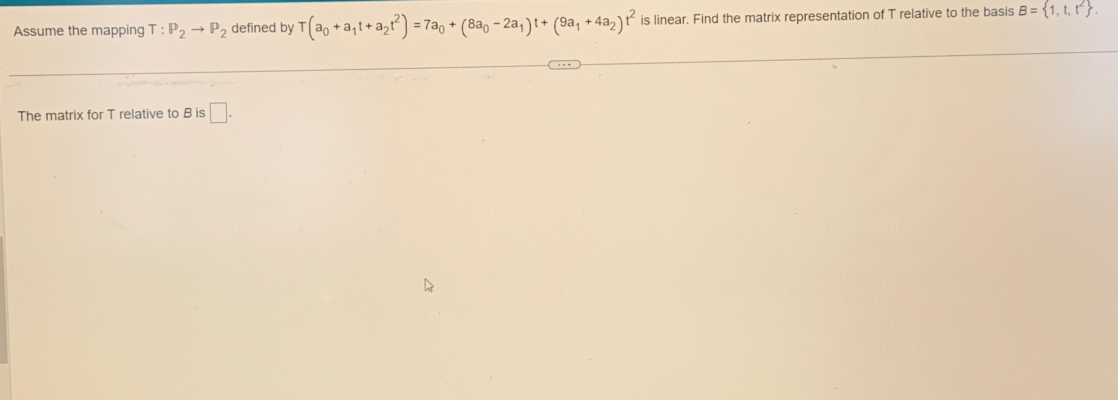 Solved Assume the mapping T:P2→P2 ﻿defined by | Chegg.com