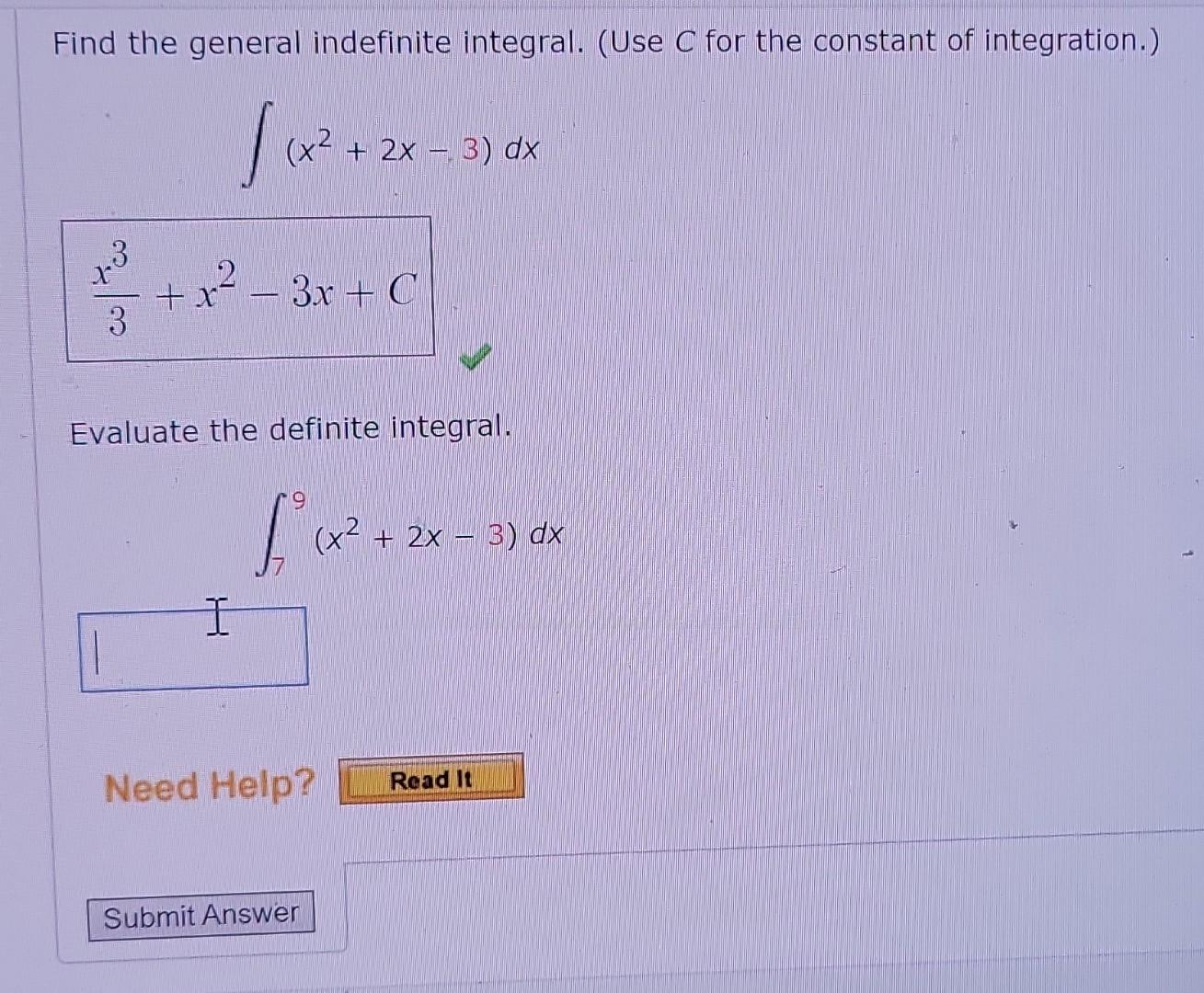 Solved Find the general indefinite integral. (Use C for the | Chegg.com