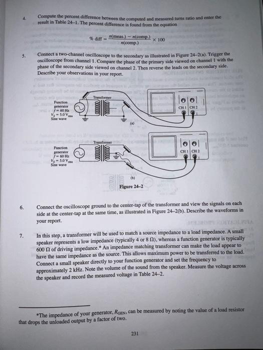 Solved PROCEDURE: 1. Obtain a low-voltage power transformer | Chegg.com