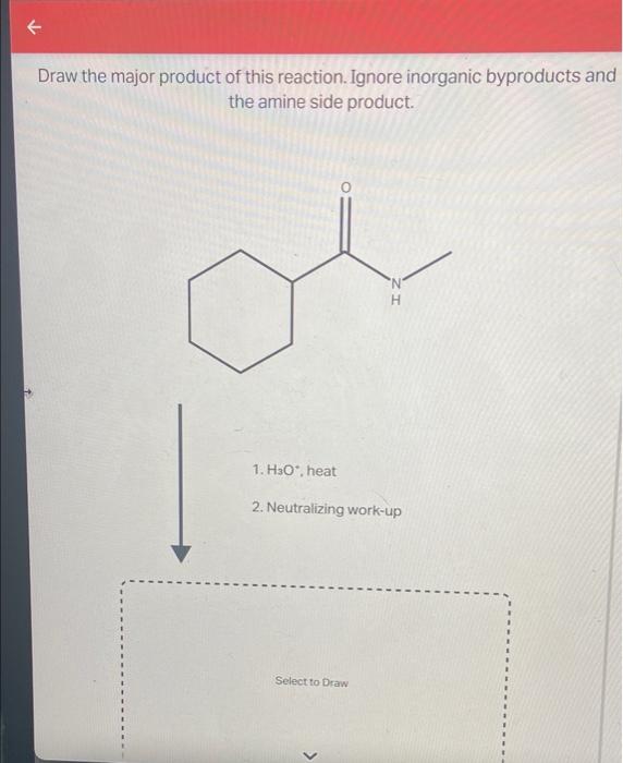 Solved Draw the major product of this reaction. Ignore | Chegg.com