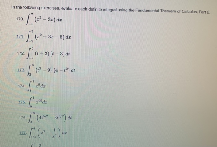 Solved In the following exercises, evaluate each definite | Chegg.com