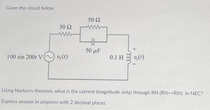 Solved Given the circuit below Using thevenin's theorem, | Chegg.com