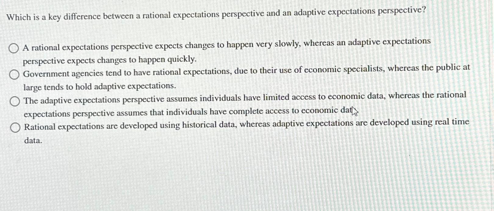 Solved Which is a key difference between a rational | Chegg.com