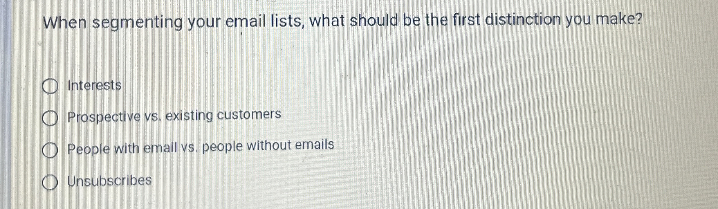 High Quality SOLUTION When segmenting your email lists, what should be ...