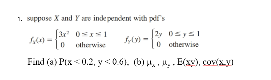 Solved suppose x ﻿and Y ﻿are inde pendent with pdf'sFind | Chegg.com