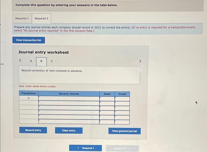 Solved Below are three independent and unrelated errors. a. | Chegg.com