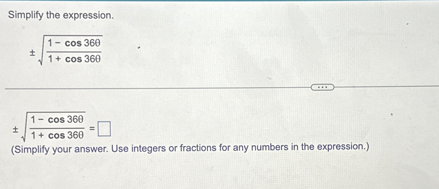 Solved Simplify the | Chegg.com