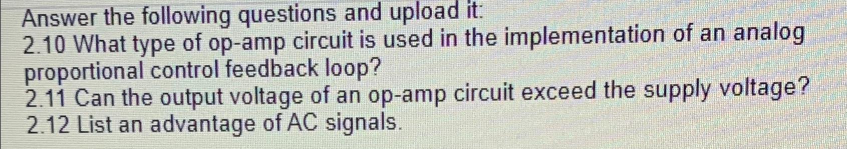 Solved Answer the following questions and upload it:2.10 | Chegg.com