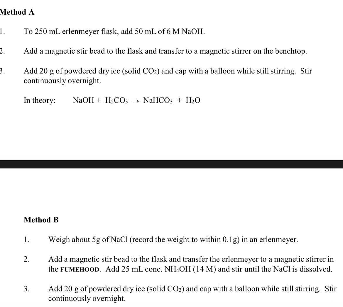 Solved which method is better to produce NaHCO3 (take into | Chegg.com