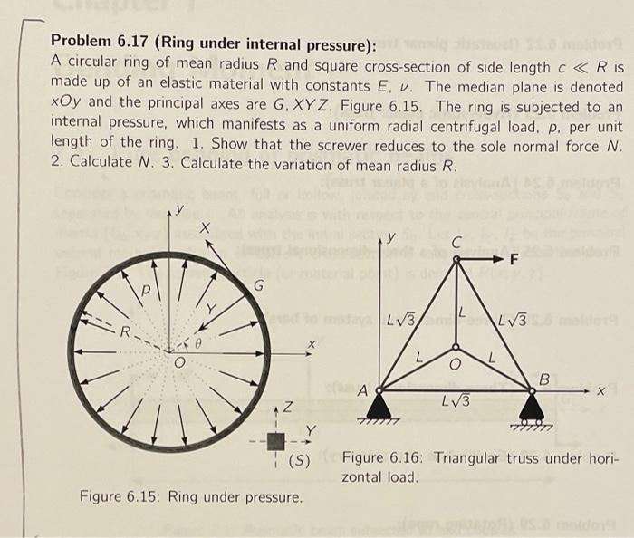 Solved Problem 6.17 (Ring under internal pressure): A | Chegg.com