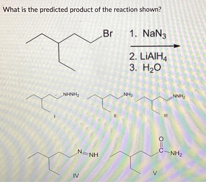 Solved What is the predicted product of the reaction shown? | Chegg.com