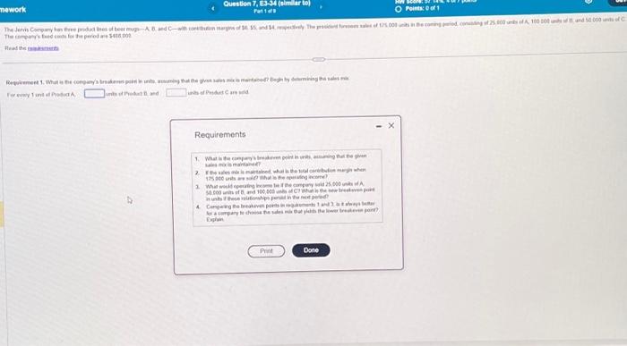 Solved untent inethan in and unh of Predust C an nod | Chegg.com