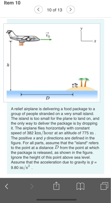 Solved Item 10 10 of 13 Part A After a package is dropped | Chegg.com