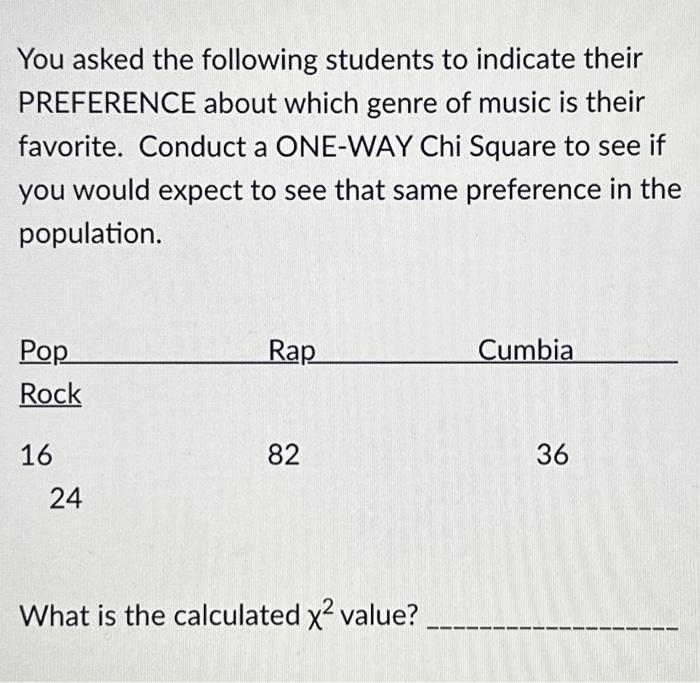 You asked the following students to indicate their | Chegg.com