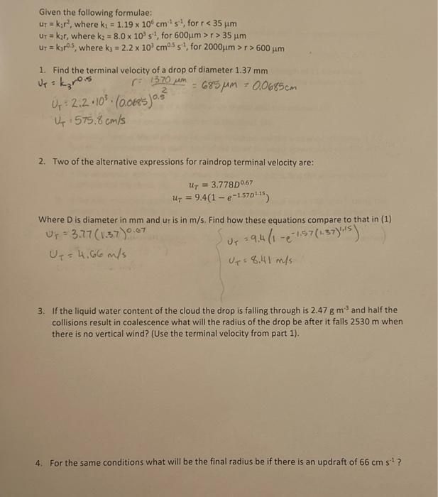 Solved They are all part of one problem, I just need part 3 | Chegg.com