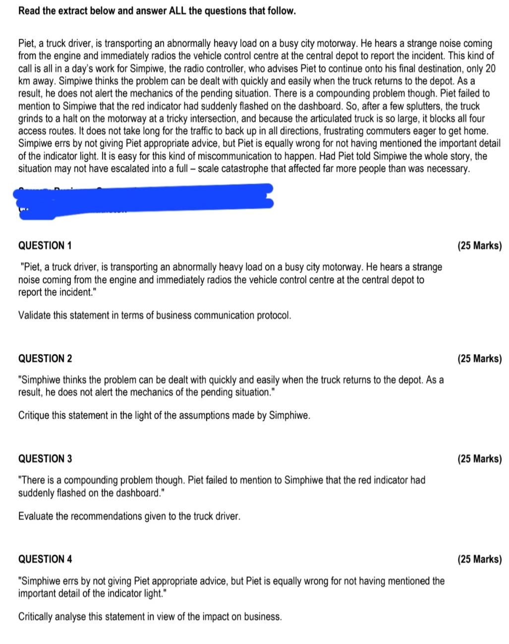 Solved Read the extract below and answer ALL the questions | Chegg.com
