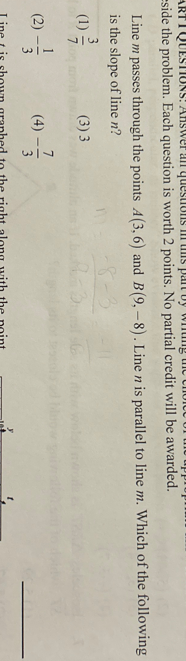 Solved side the problem. Each question is worth 2 ﻿points. | Chegg.com