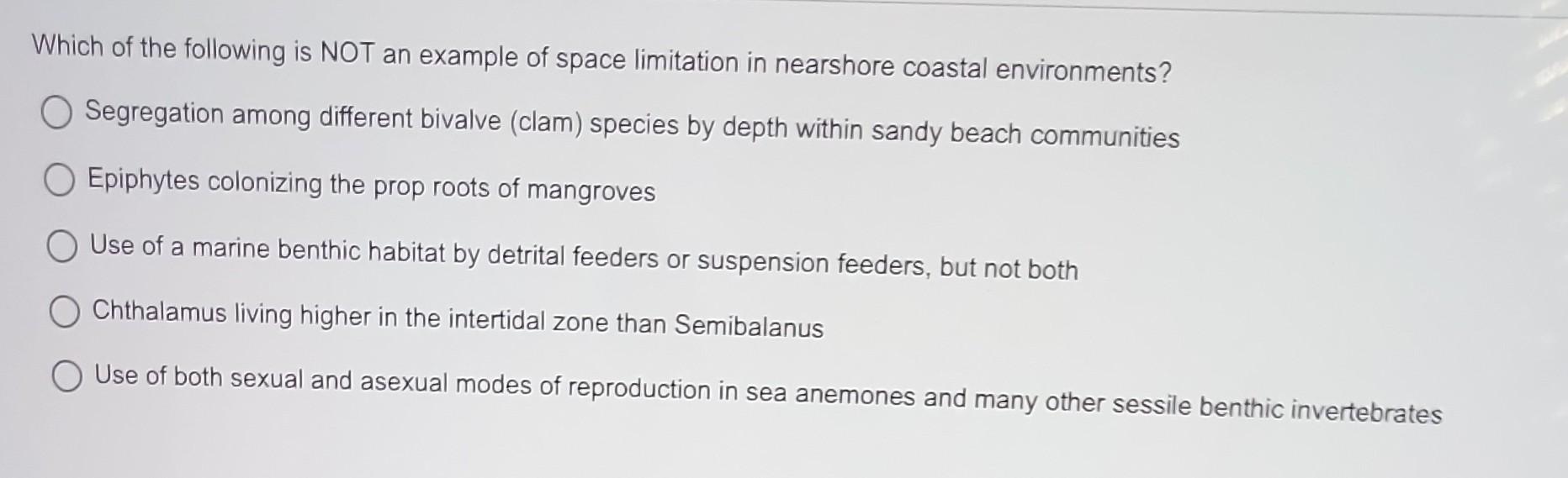 Solved Which of the following is NOT an example of space | Chegg.com
