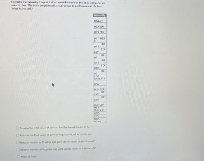 Solved Consider the following fragment of an assembly code | Chegg.com