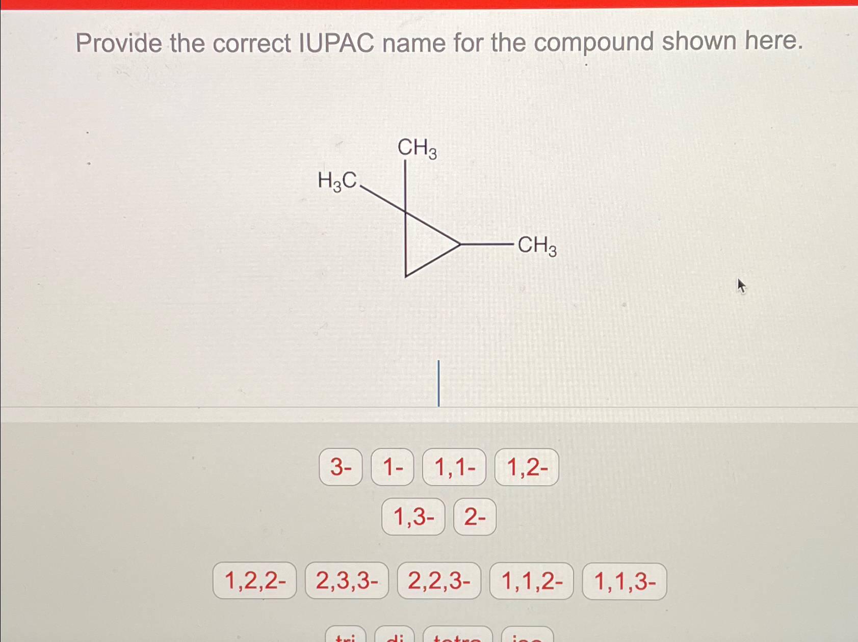 Solved Provide the correct IUPAC name for the compound shown | Chegg.com