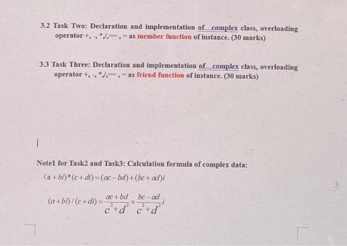 Solved 3.2 Task Two: Declaration and implementation of | Chegg.com